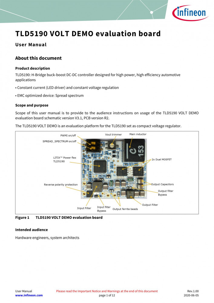 TLD5190 VOLT DEMO manual page 1