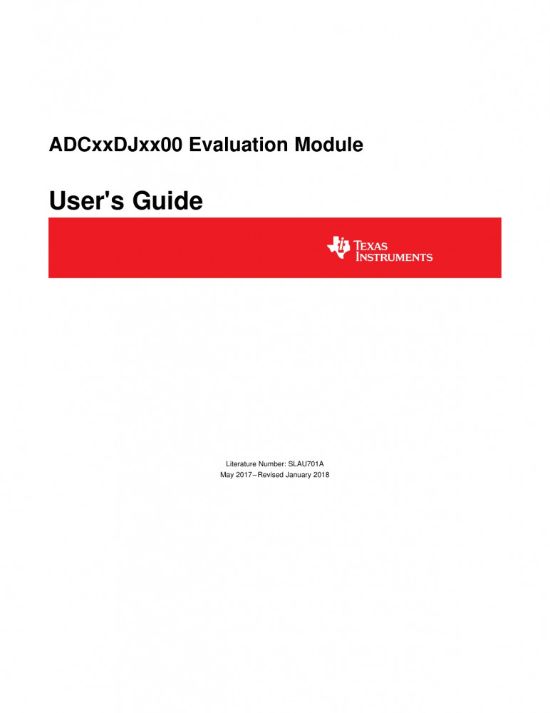 ADCxxDJxx00 EVM user guide, page preview 1