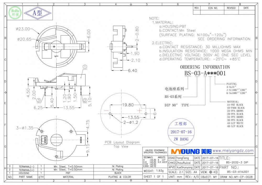 MYOUNG BS-03-A1AJ001 technical document