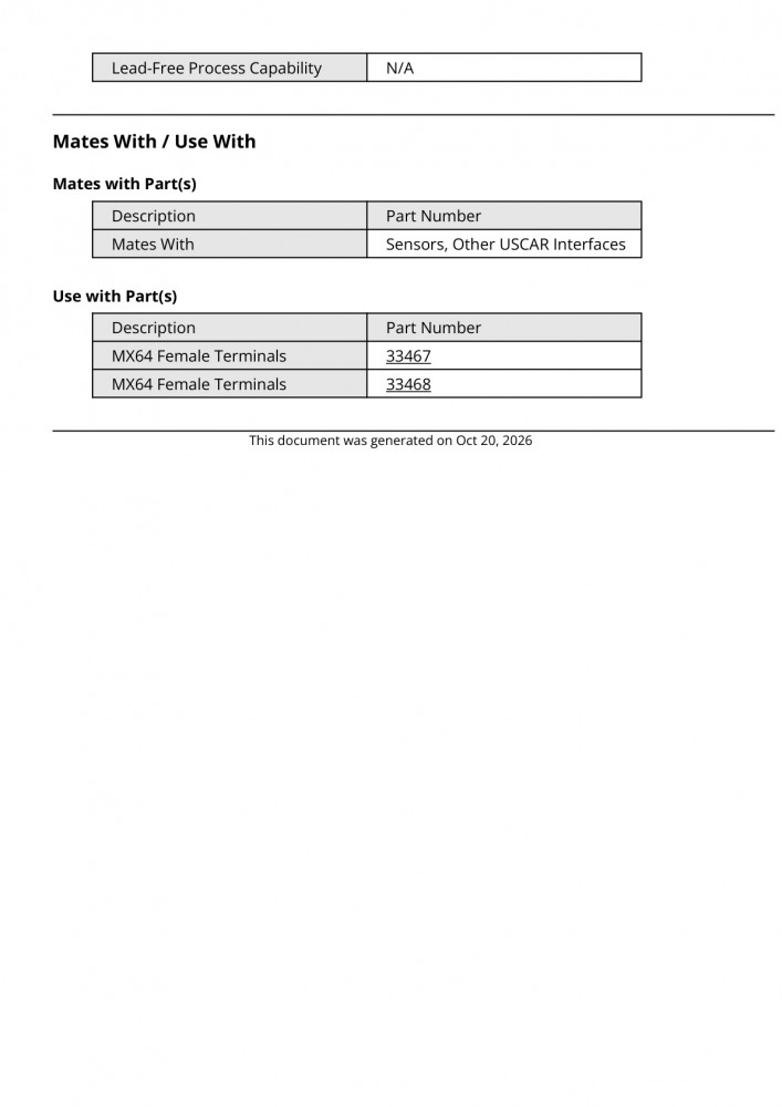 Technical document image 3 for MOLEX 314032200