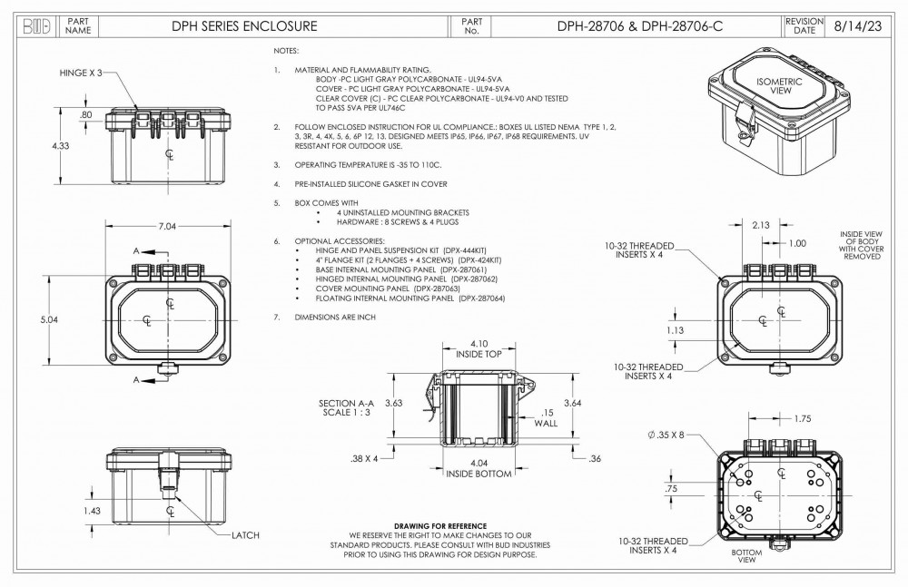 DPH-28706-C product drawing and technical documentation