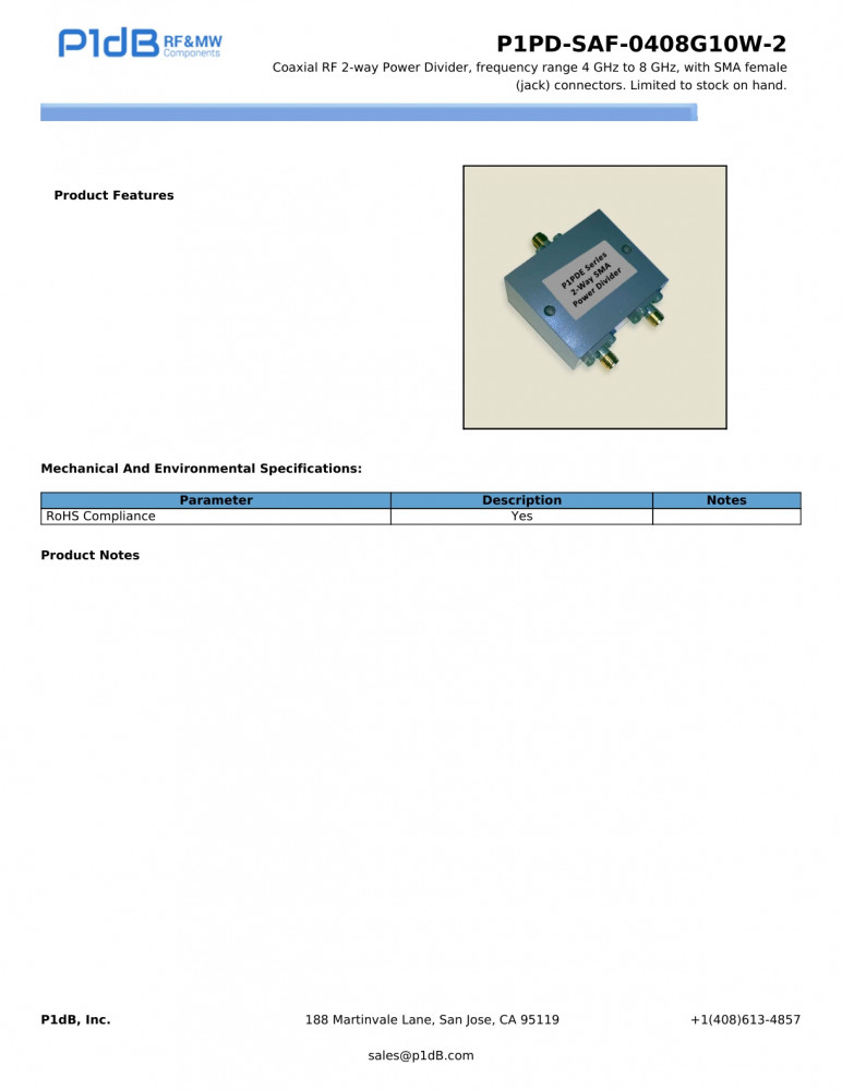 Product documentation image for P1PD-SAF-0408G10W-2