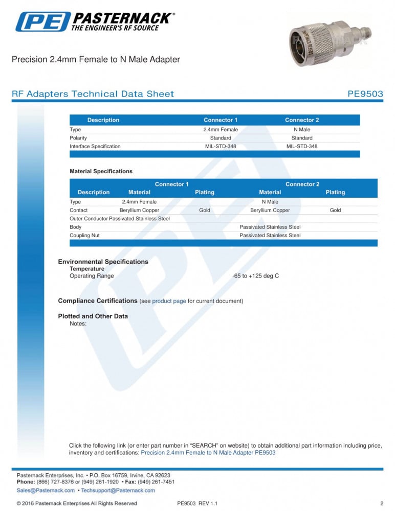PE9503 technical document page 2