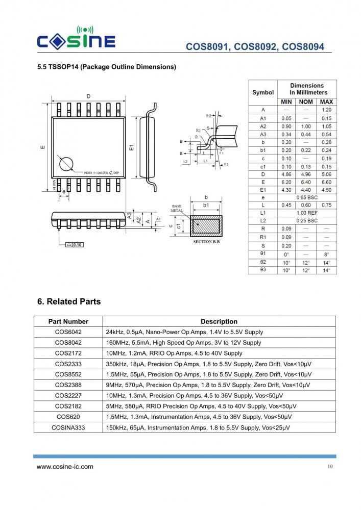 COS8091SOT datasheet page 10