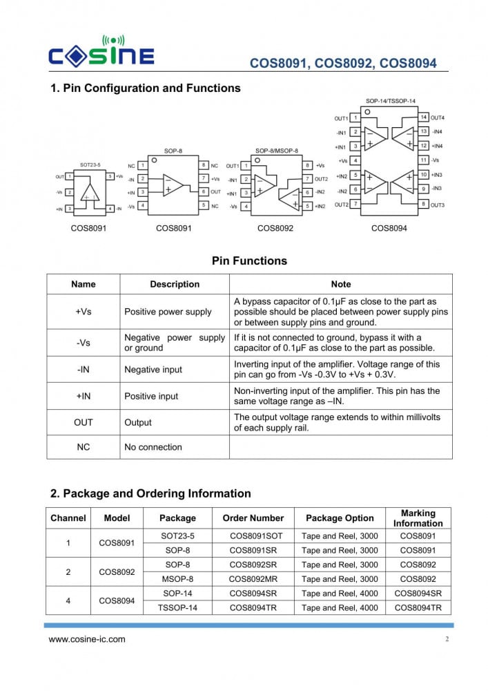 COS8091SOT datasheet page 2