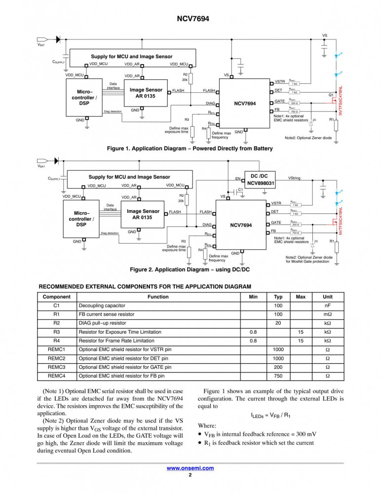 NCV7694 datasheet page 2