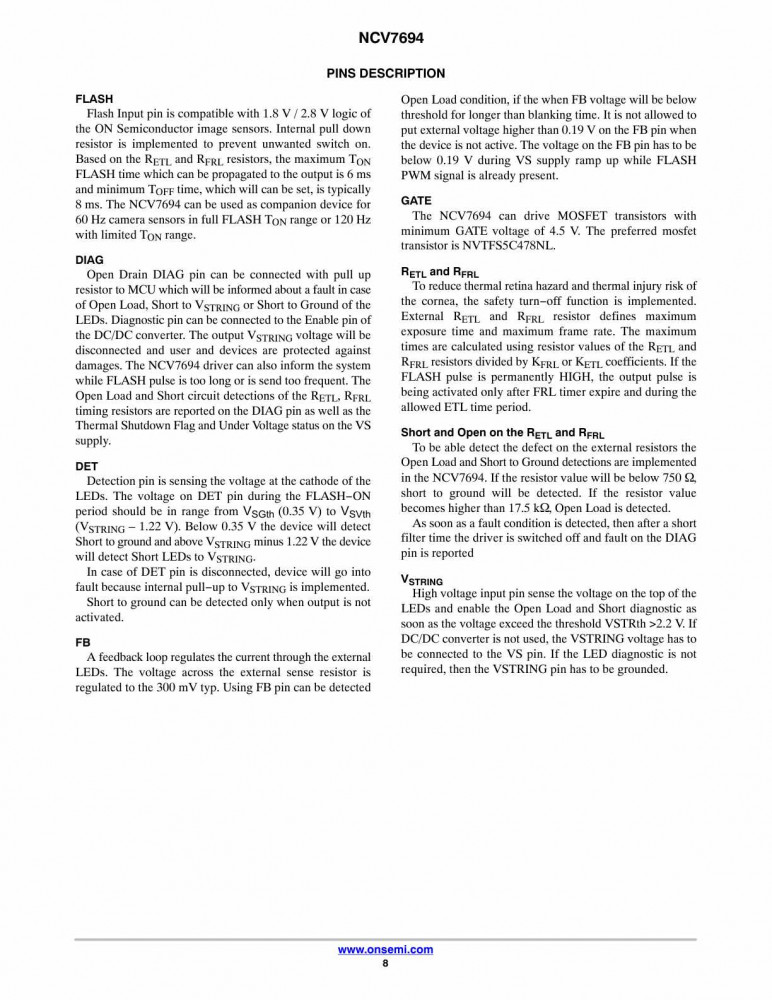 NCV7694 datasheet page 8