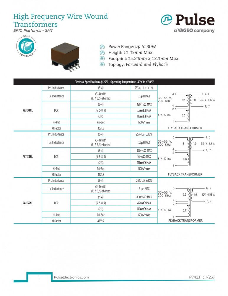 PA1277NL datasheet page 1
