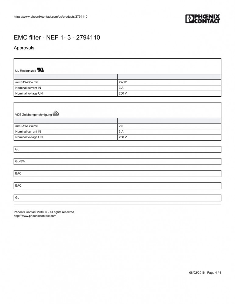 Phoenix Contact 2794110 circuit diagram