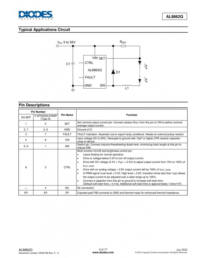 AL8862QEV1 datasheet page 2
