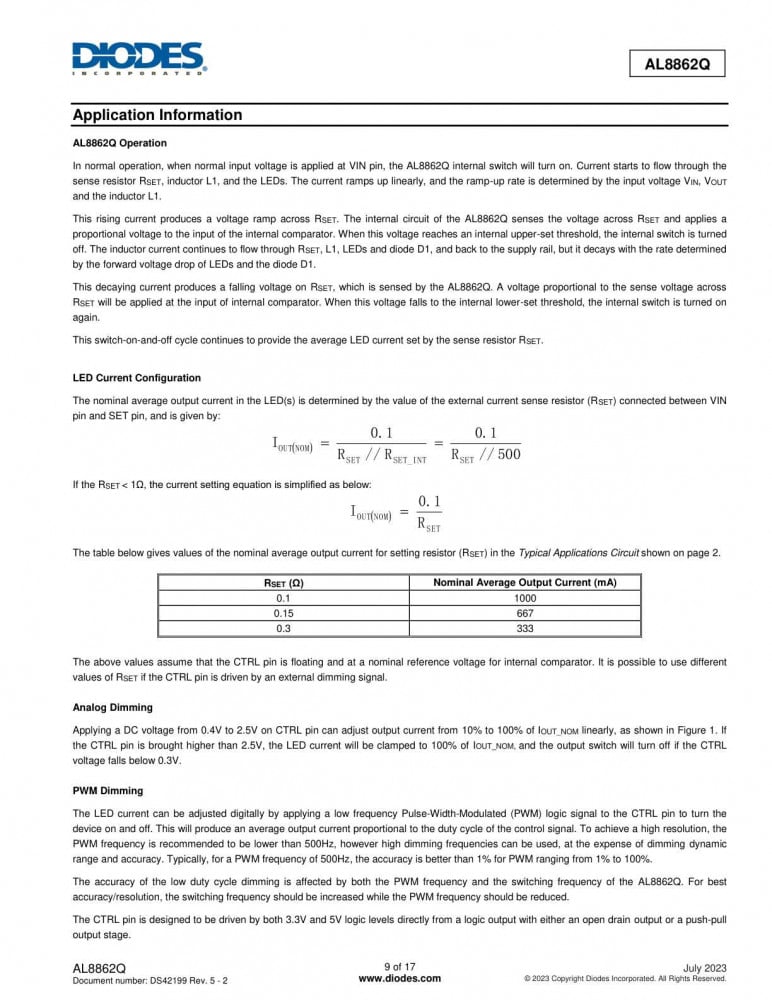 AL8862QEV1 datasheet page 9