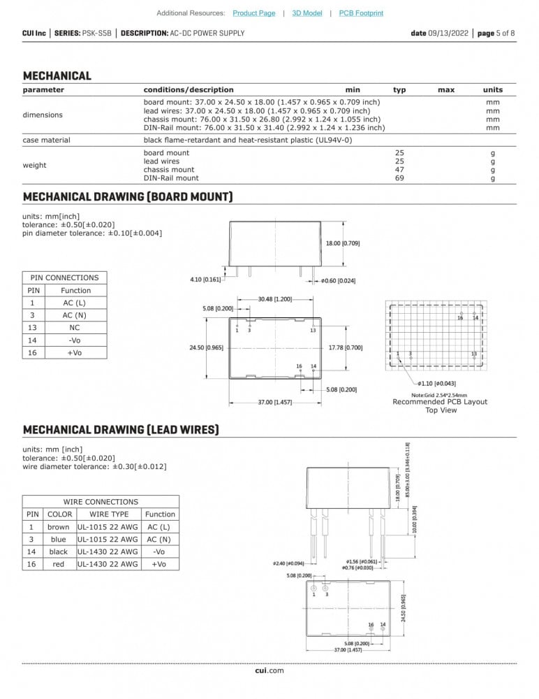 PSK-S5B-15 datasheet page 5