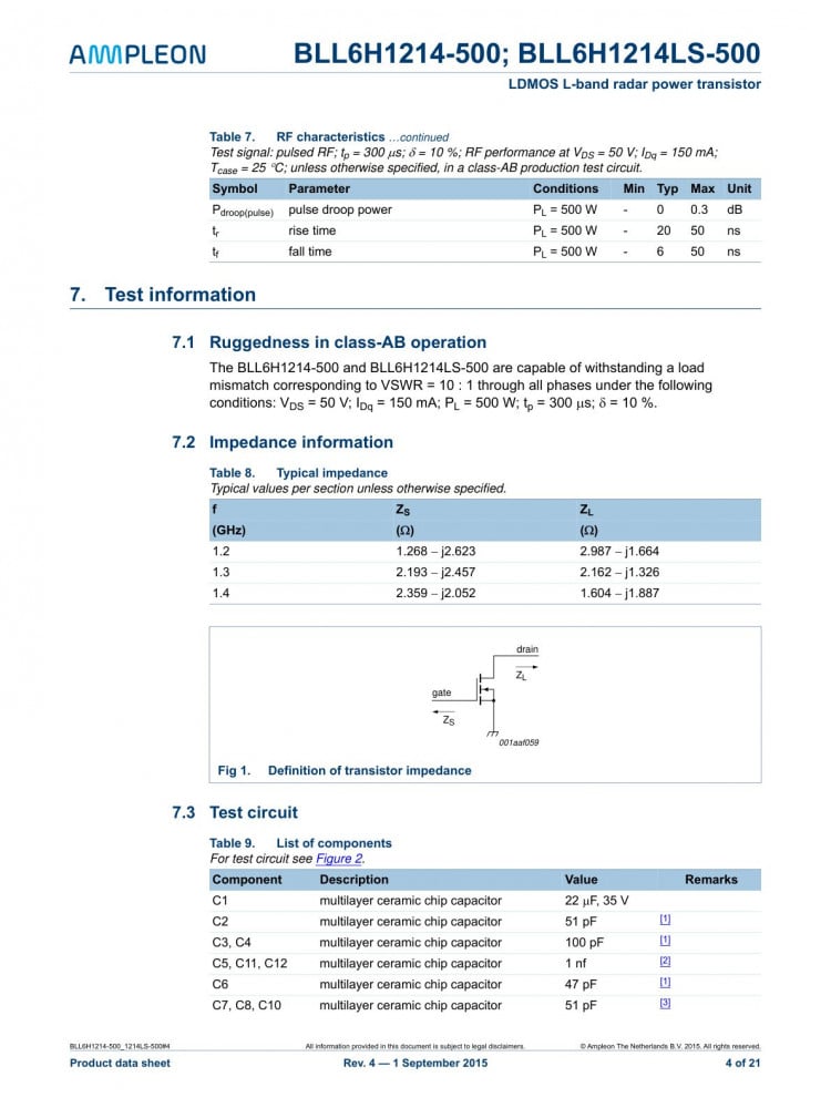 BLL6H1214-500 datasheet page 4