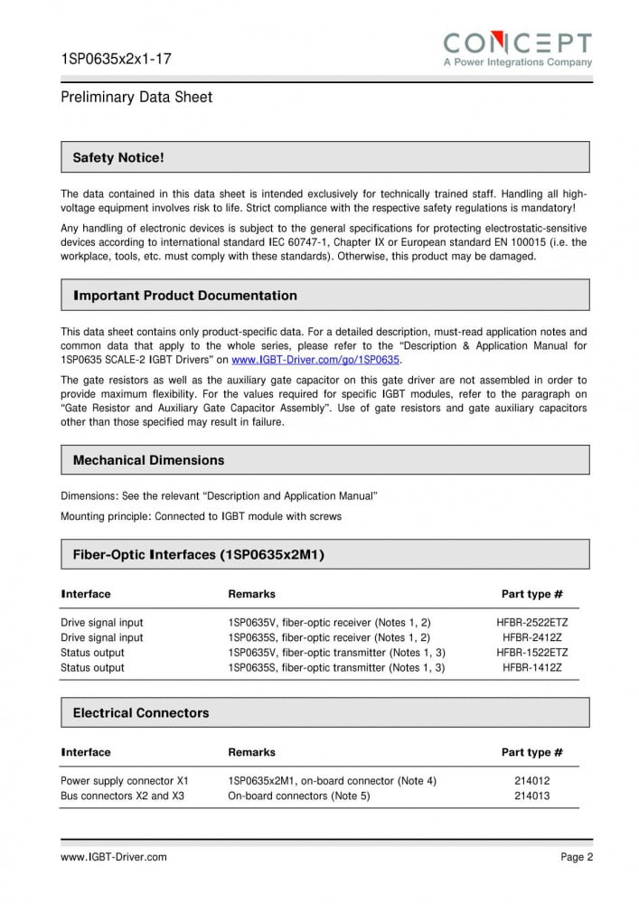 1SP0635S2M1-17 datasheet page 2