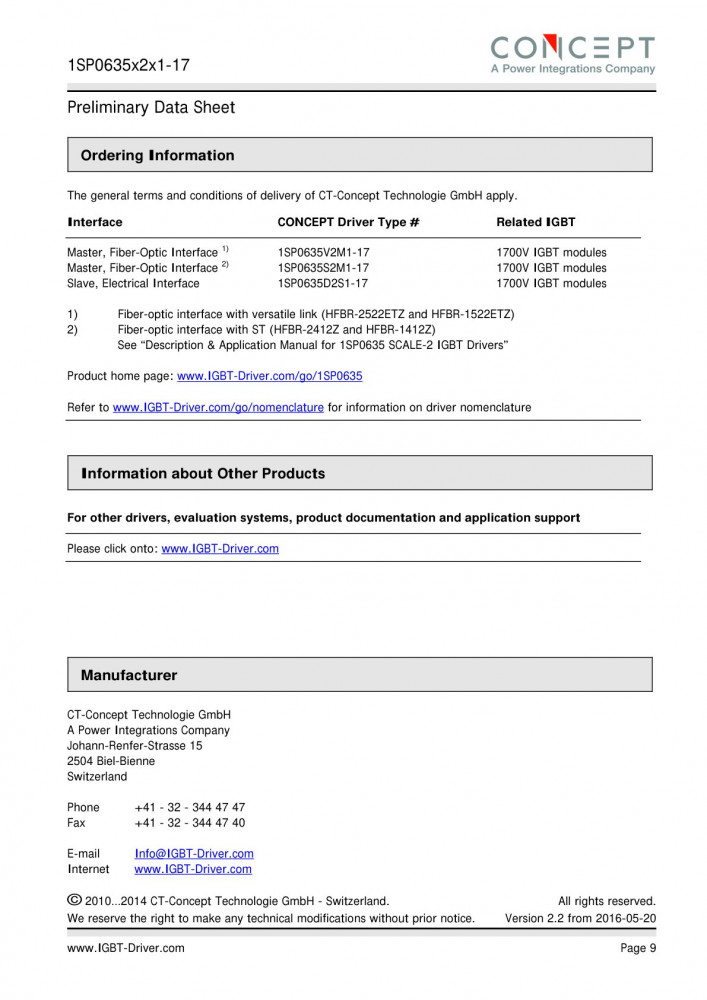 1SP0635S2M1-17 datasheet page 9