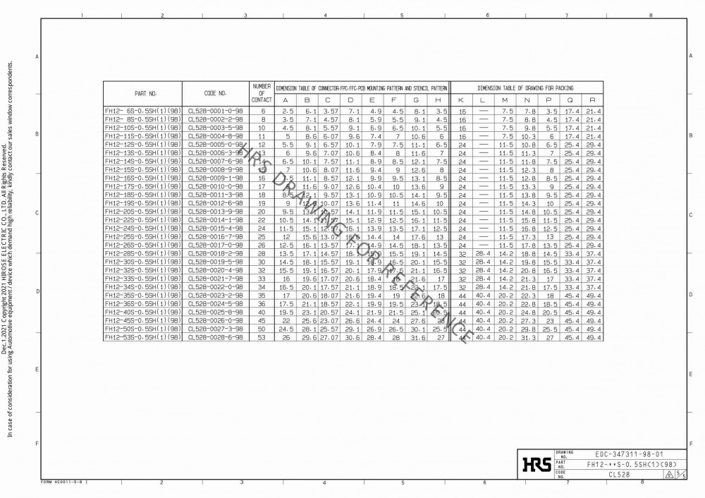 HRS FH12 technical drawing page 5