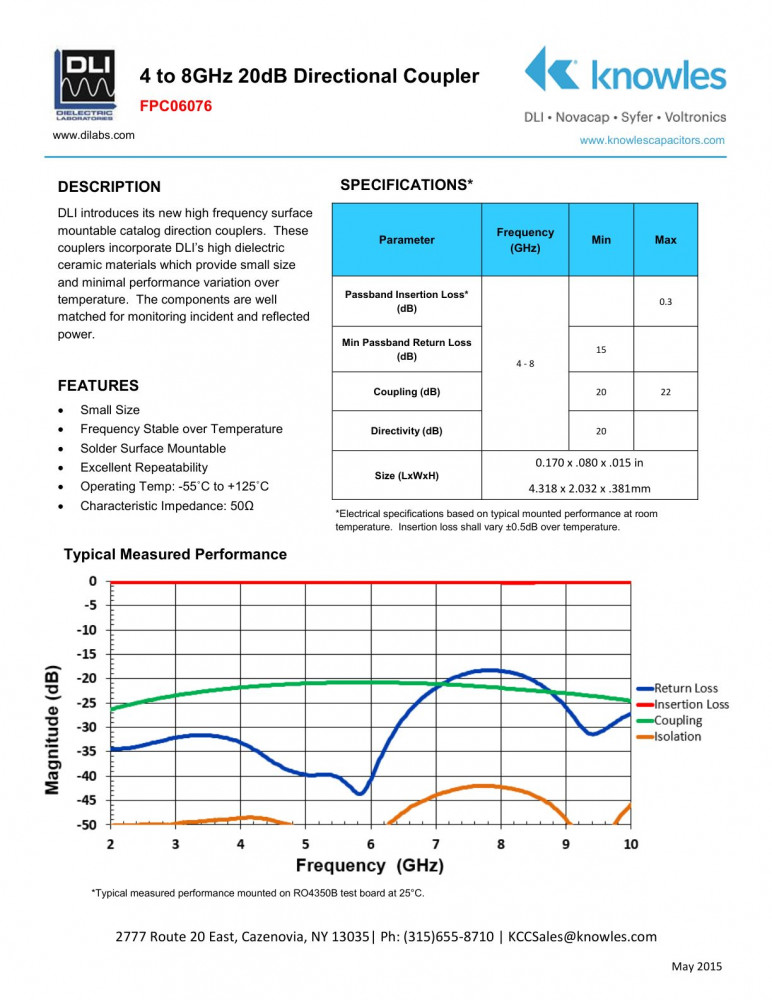 Knowles FPC06076 technical document page 1