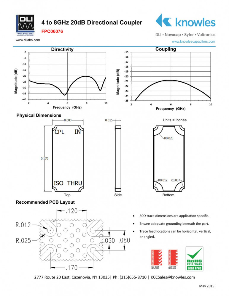 Knowles FPC06076 technical document page 2