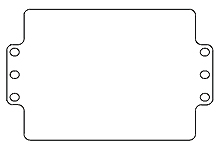 Enclosure Metal Plate, Zinc-plated Steel, 87 x 137 x 1.50mm Outside Dimensions for sale