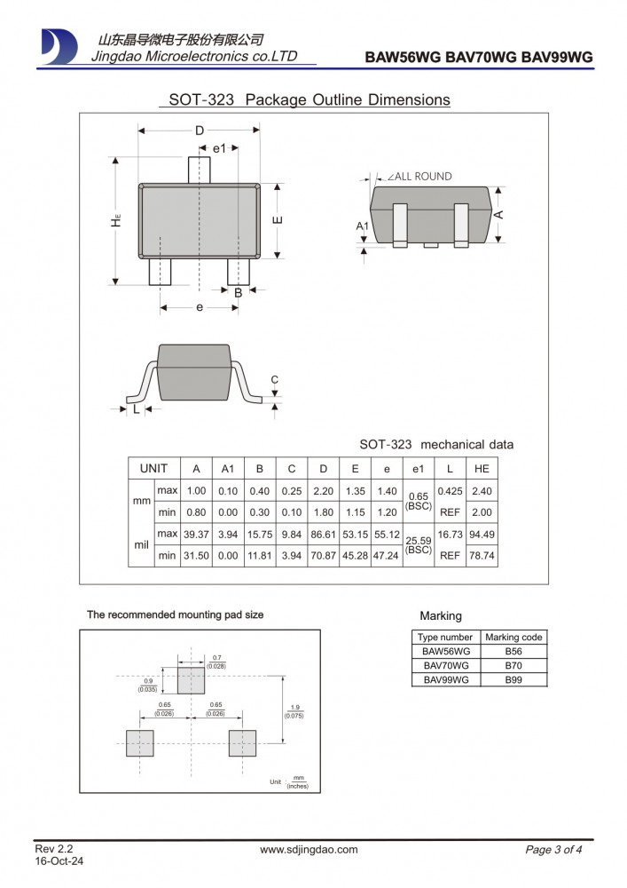 BAV70WG switching diode datasheet page 3