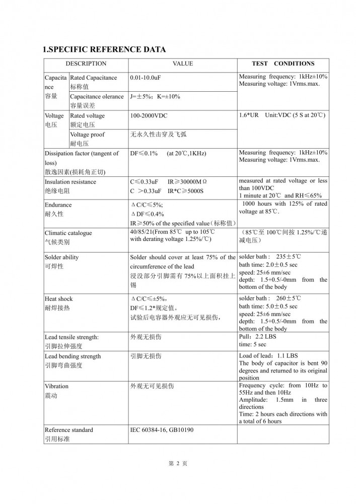 Jimson MPP specification page 2