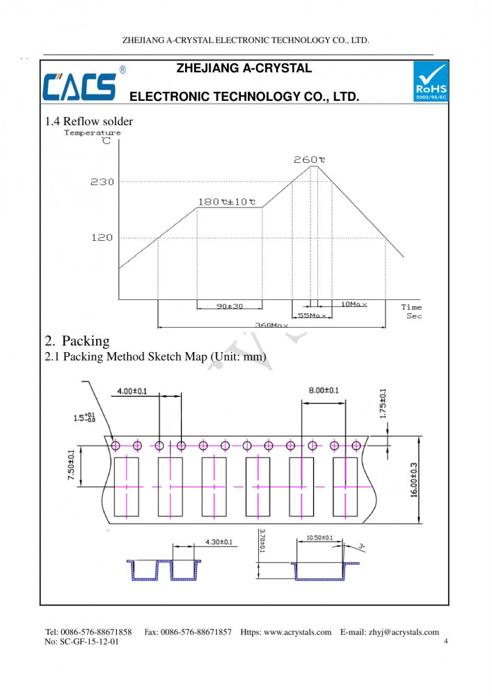 PMX405 specification document page 4
