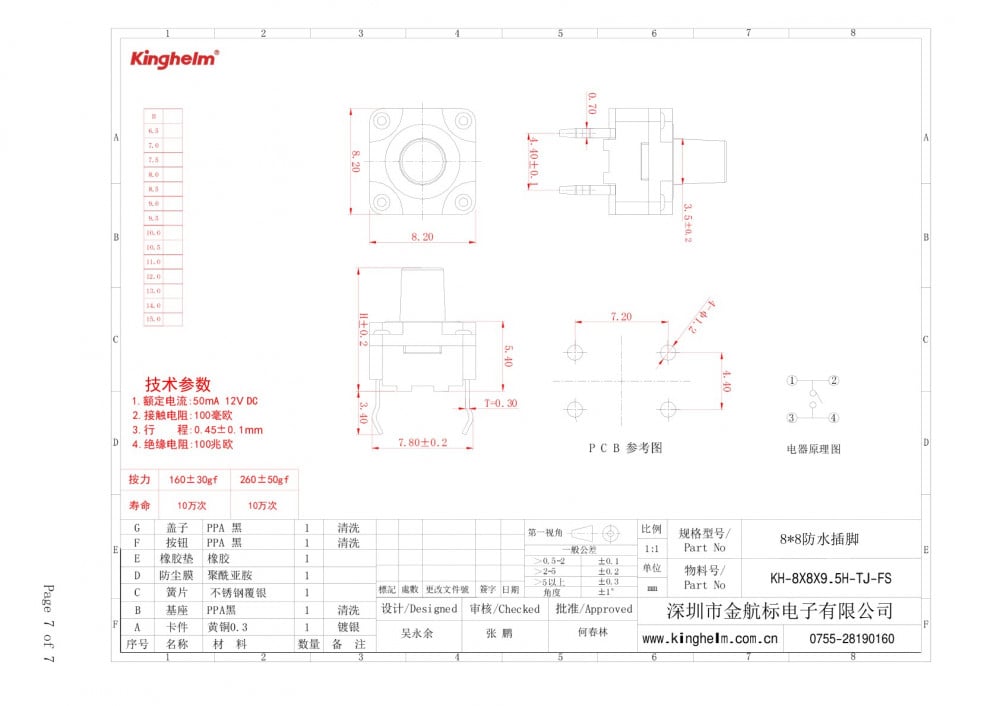 KH-8X8X9.5H-TJ-FS approval sheet page 7