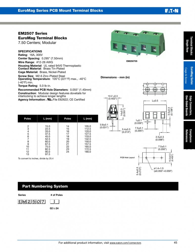 EATON EM2507 series technical document preview