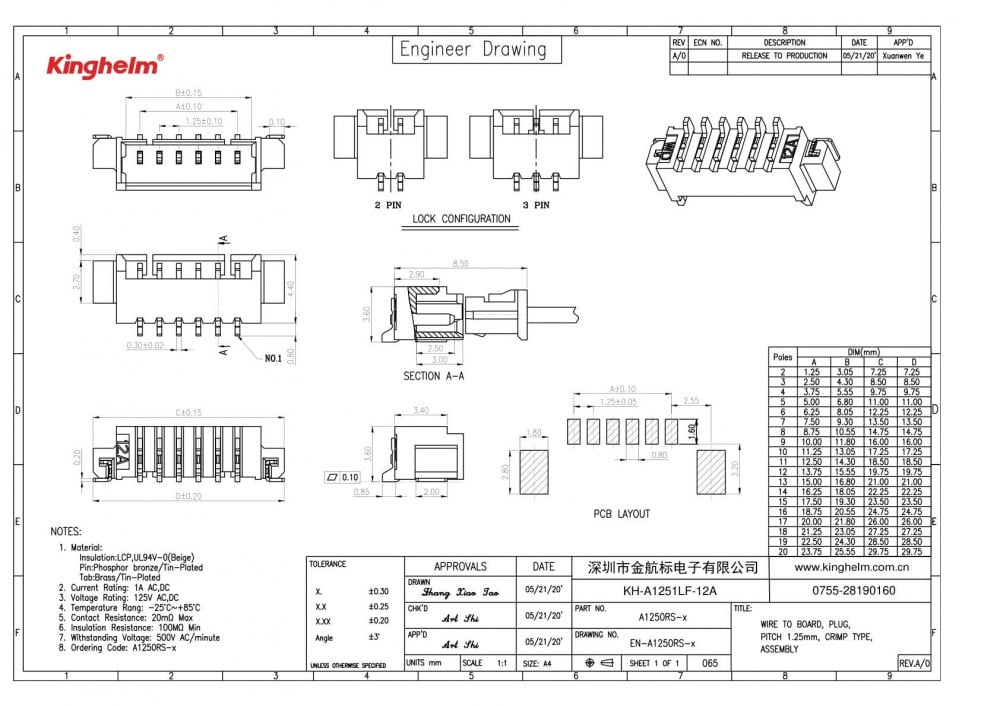 KH-A1251LF-12A engineer drawing