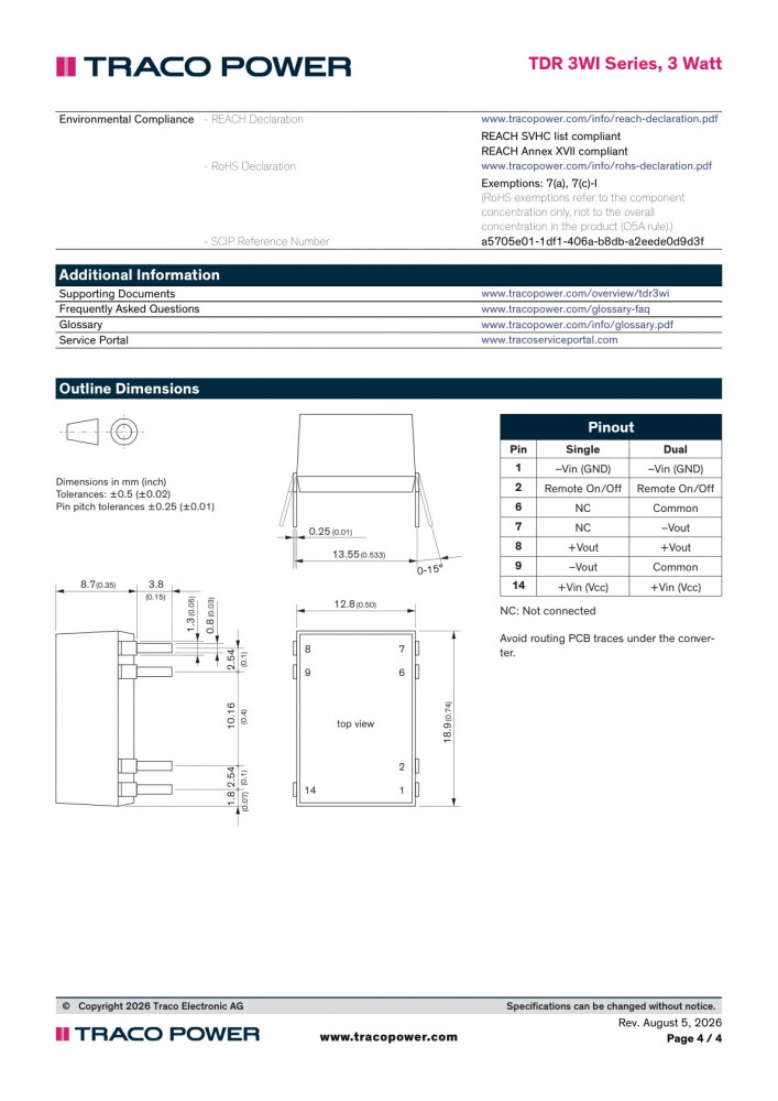 TDR 3WI datasheet page 4
