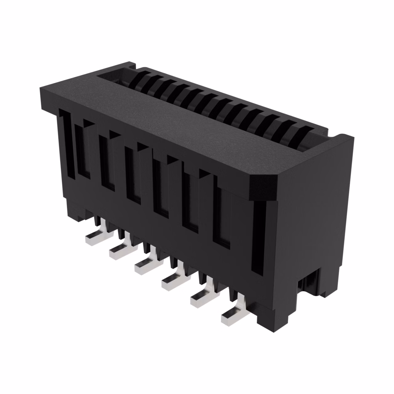 Easy-On FFC/FPC Connector, 0.50mm Pitch, Surface Mount, Vertical, Non-ZIF, Standard Footprint, Tin Bismuth Plating, Short Terminal Type, Black, 12 Circuits for sale