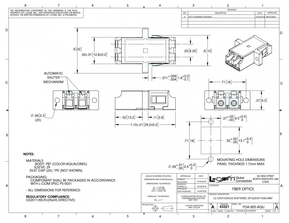 FOA-805-AQU technical document preview