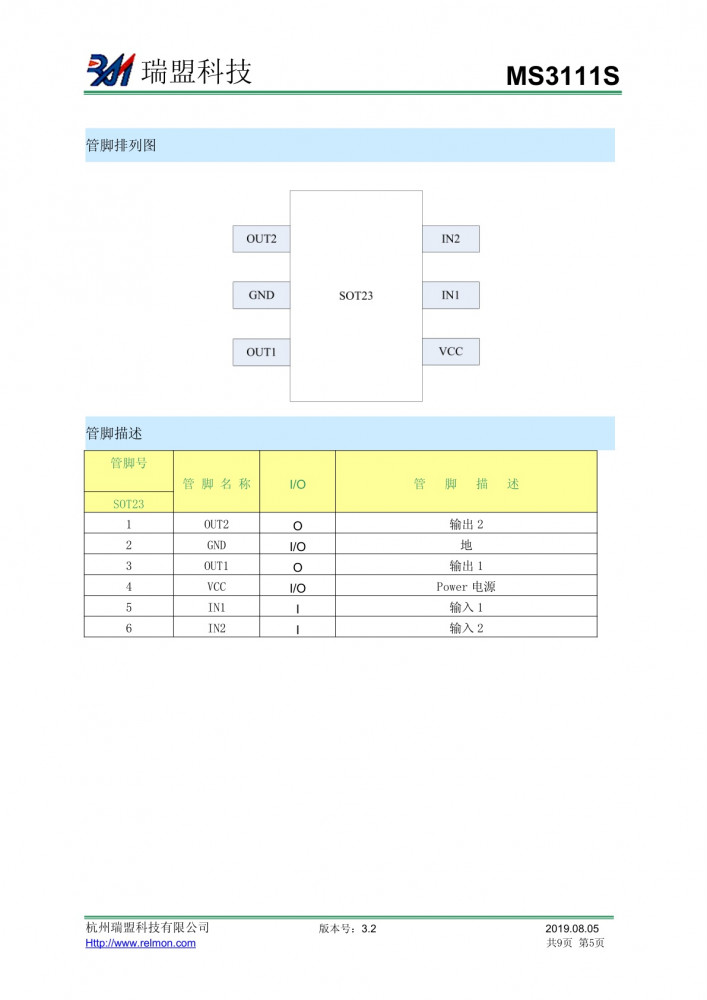 MS3111S datasheet page 5