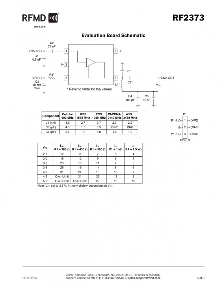 RF2373TR7 datasheet page 5
