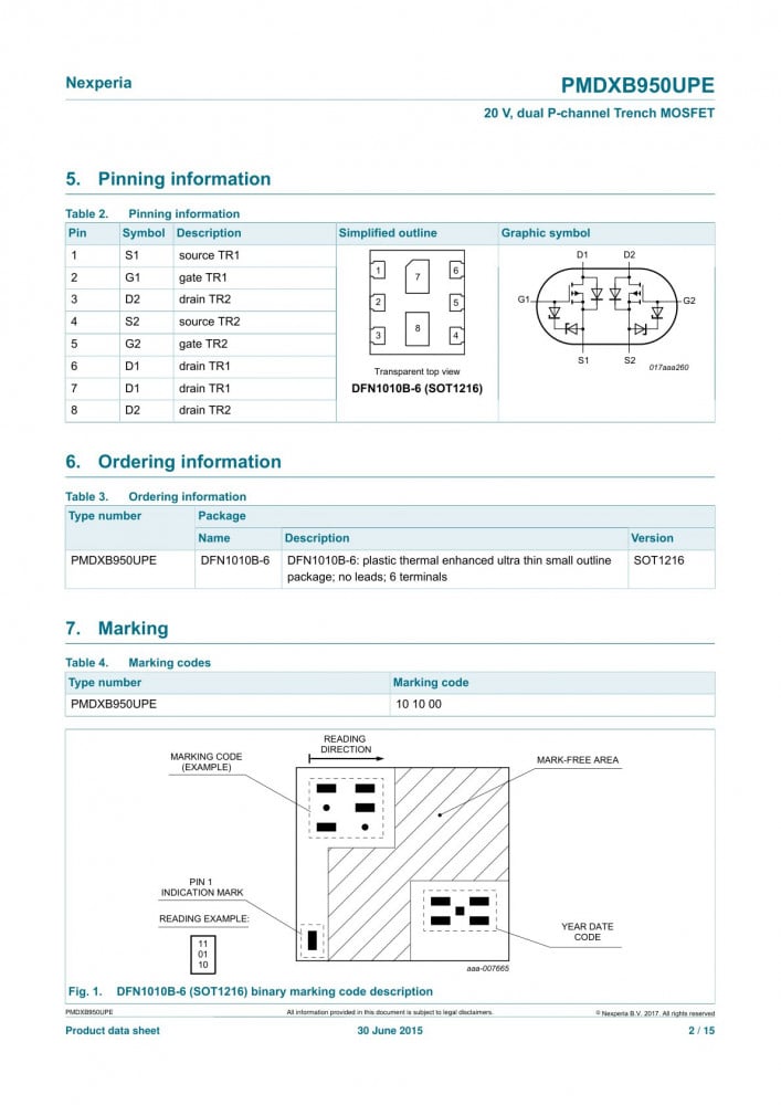 PMDXB950UPEZ datasheet page 2