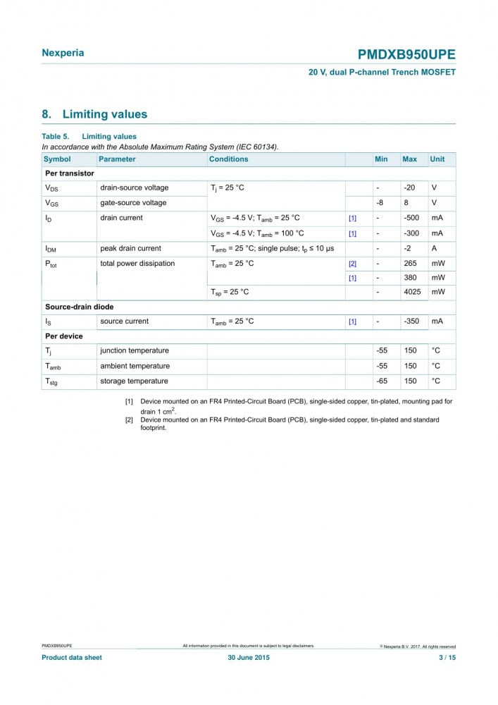 PMDXB950UPEZ datasheet page 3