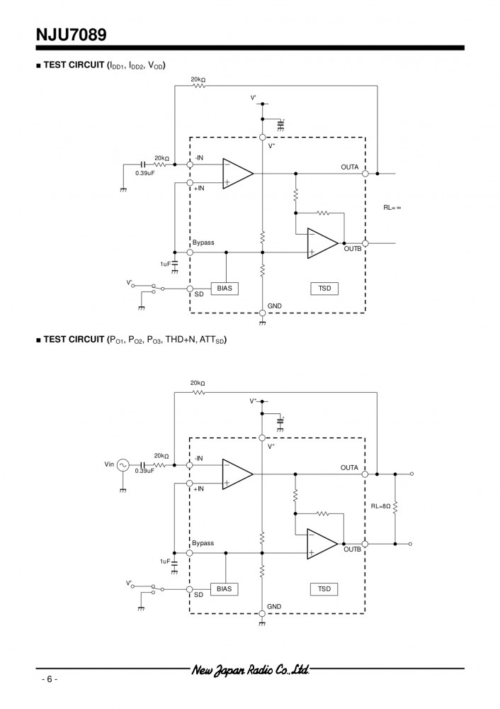 NJU7089 datasheet page 6