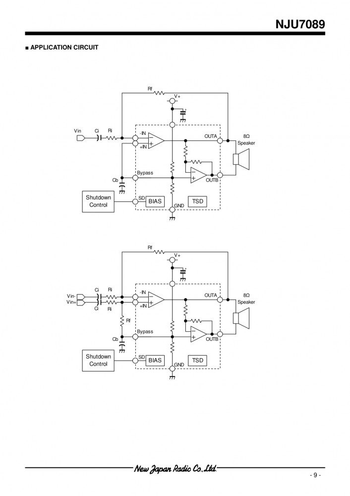 NJU7089 datasheet page 9