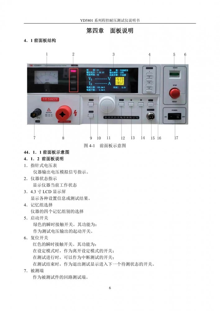 YD5801 manual page 6