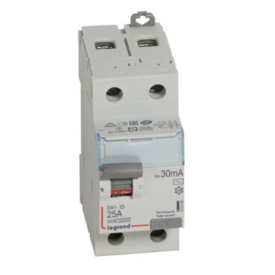 RCD DX³-ID - 4P 400V~ neutral right-hand side - 40A RCCB - 300mA sensitivity - Type A residual current detection
