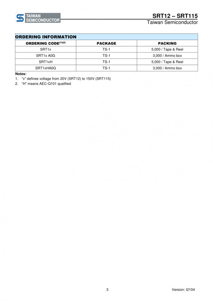 SRT14 datasheet page 3