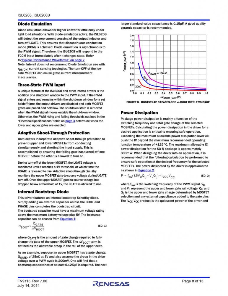 ISL6208CRZ-T datasheet page 8