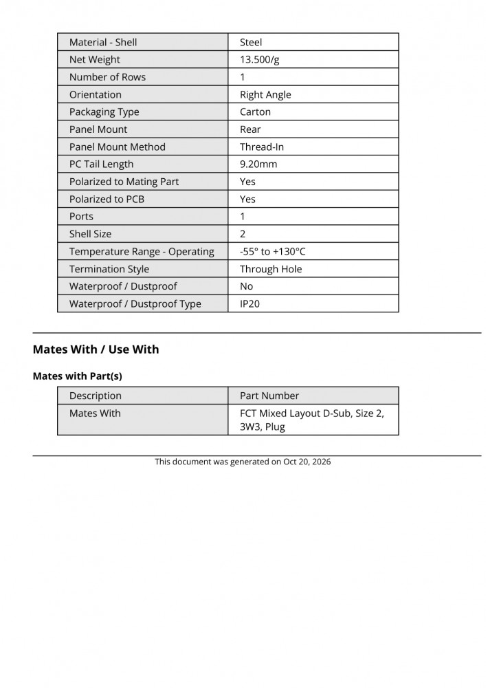 MOLEX 1731071042 technical drawing preview, page 3