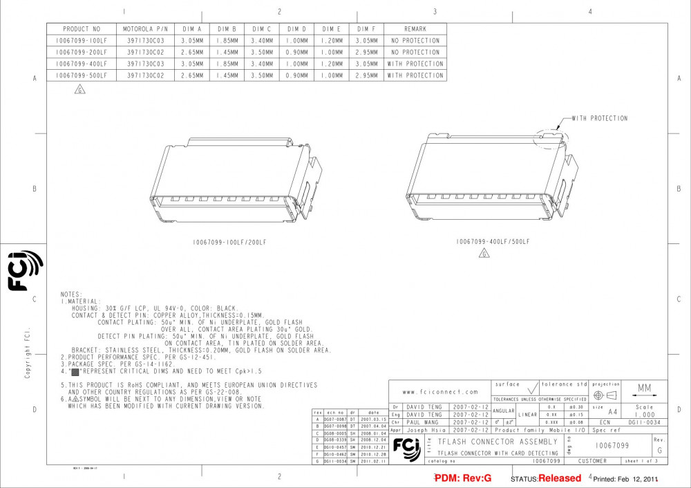 10067099-400LF technical drawing page 1