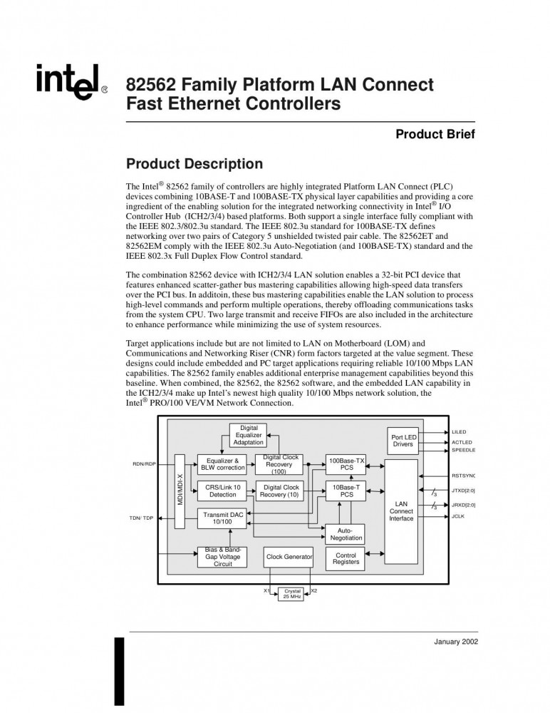 DA82562EM product document page 1