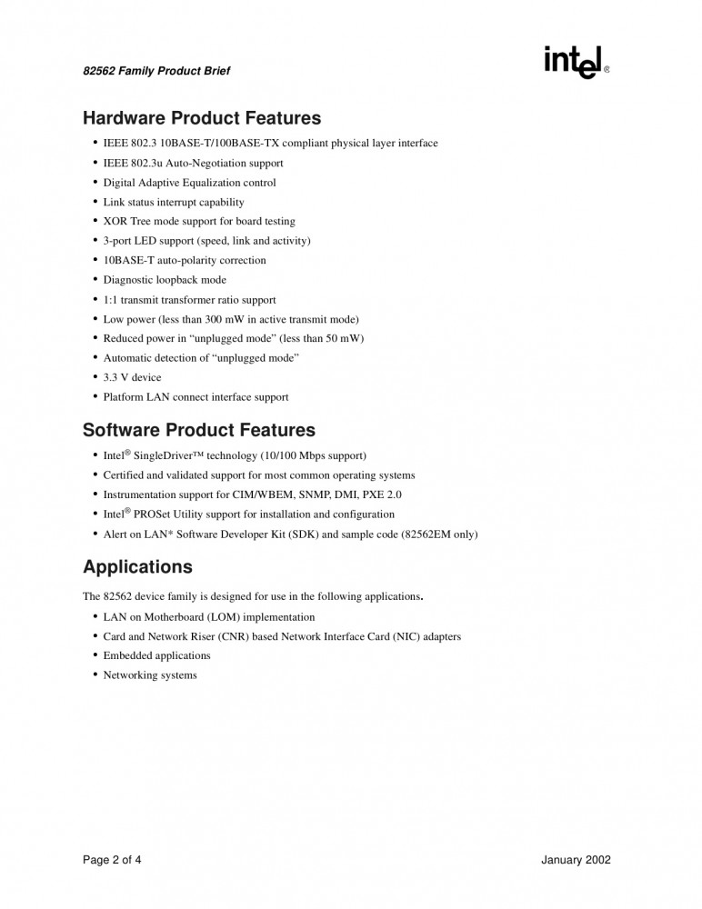DA82562EM product document page 2