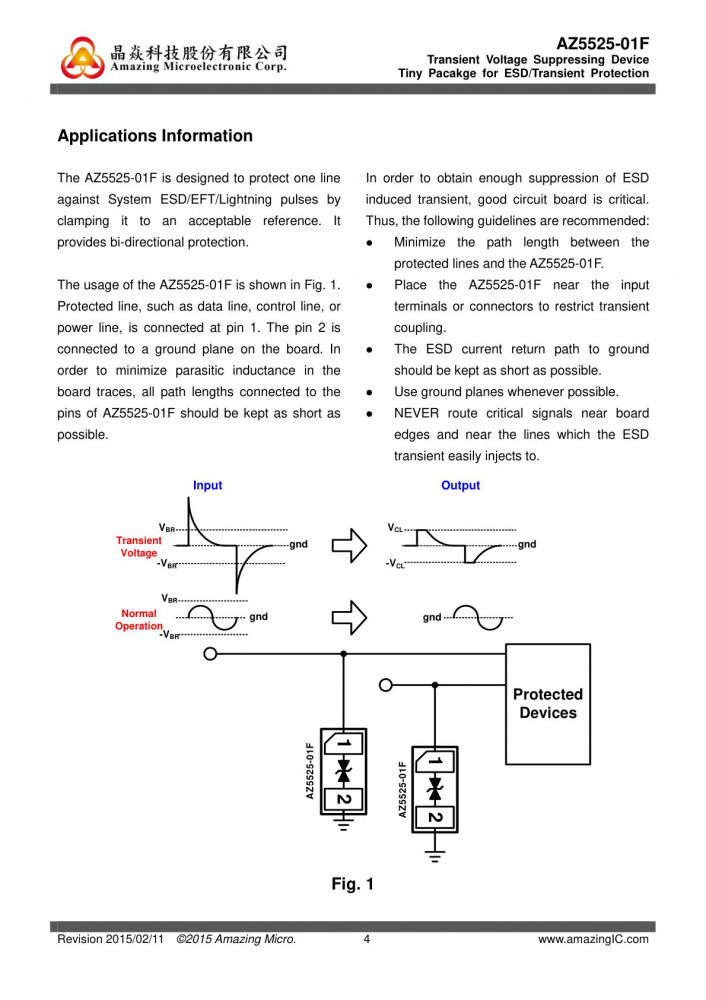 AZ5525-01F technical document page 4