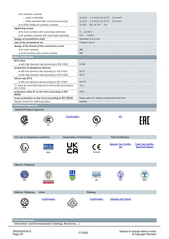 3RV20324VA15 datasheet page 4