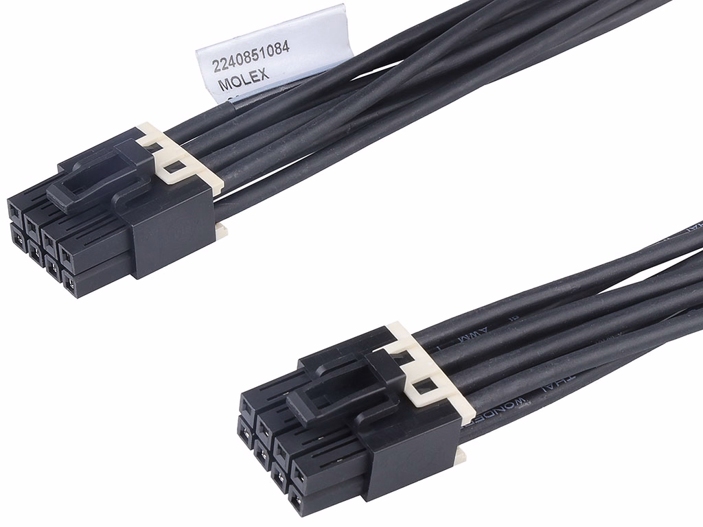 Mini50-to-Mini50 Off-the-Shelf (OTS) Cable Assembly, 2.00mm Pitch, Single Row, 150.00mm Length, 8 Circuits, Black