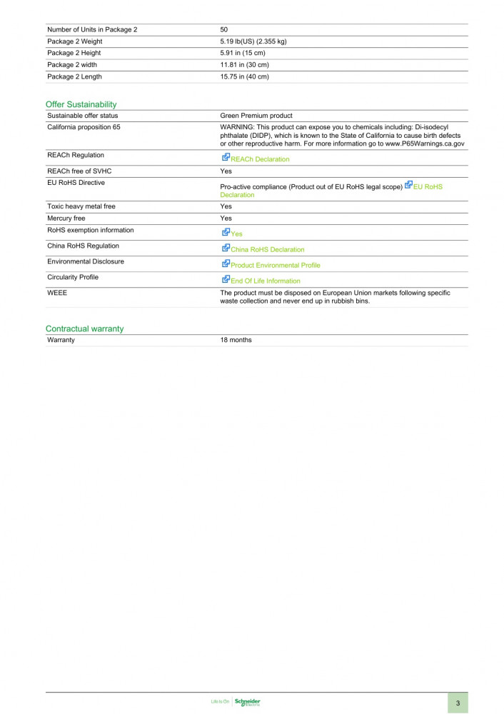 XB5AP61 technical document page 3
